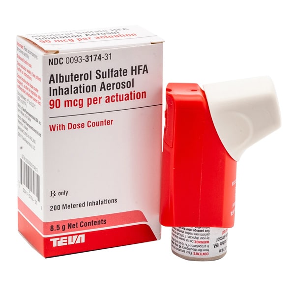 Teva Albuterol Sulfate HFA 90mcg | 8.5gm Inhalation Aerosol | My Website